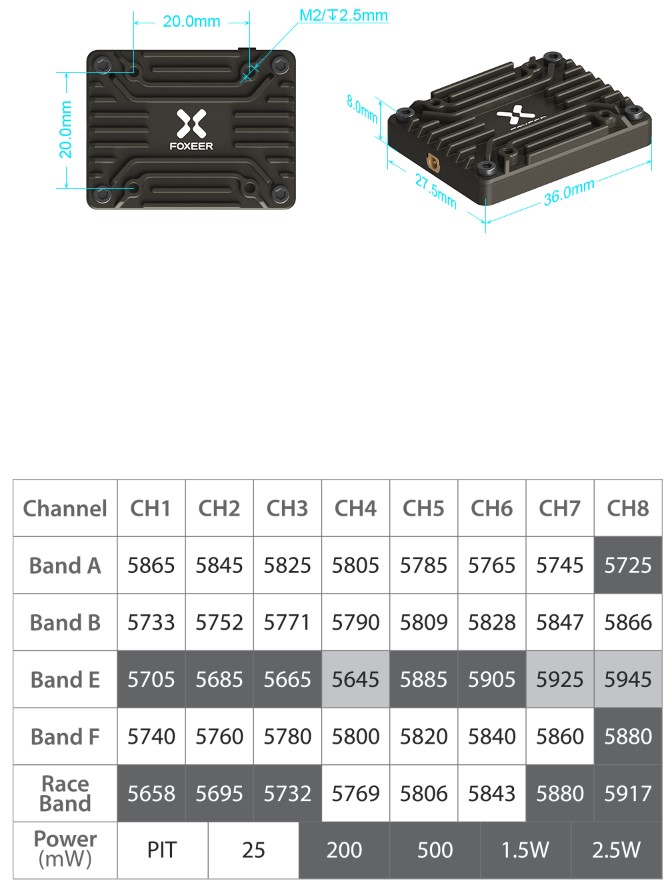 Reaper Extreme 2.5W VTX By Foxeer - Drone-FPV-Racer.com